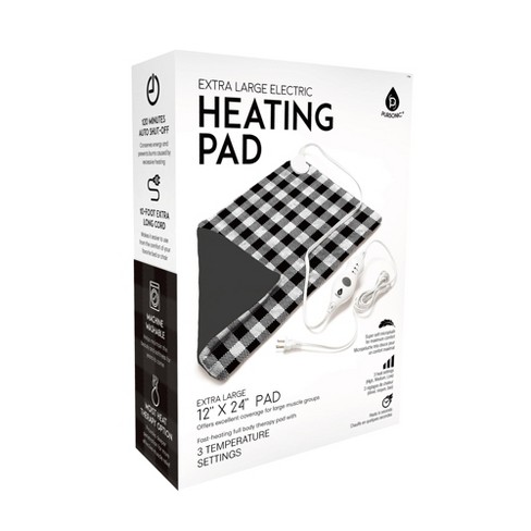 Pursonic Electric Heating Pad - Black & White : Target