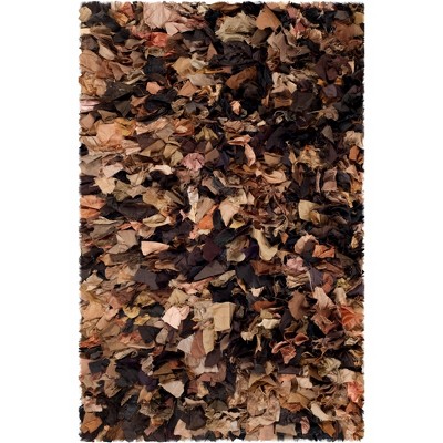 Rio Shag Sg951 Hand Woven Accent Rug - Brown/multi - 2'6"x4' - Safavieh ...