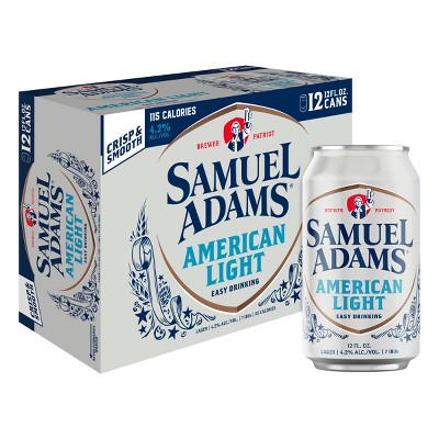 Samuel Adams American Light Beer - 12pk/12 fl oz Cans : Target