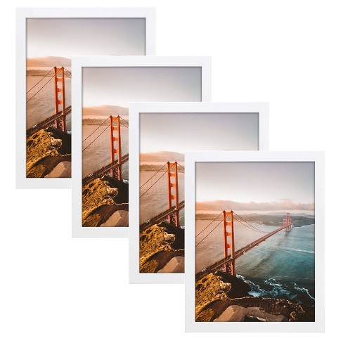 16x20 Wood Frame 0.75 Inch For 16x20 Picture - Pack Of 4 White 16x20 ...