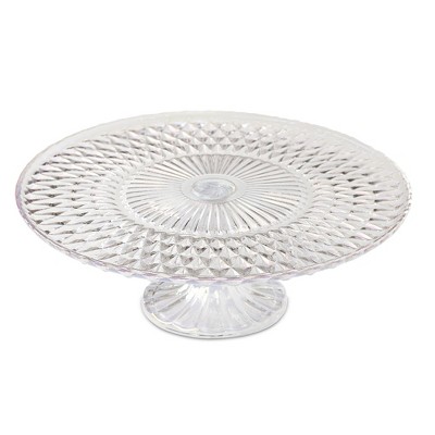 Round Glass & Wood Dessert Stand - Threshold™ : Target
