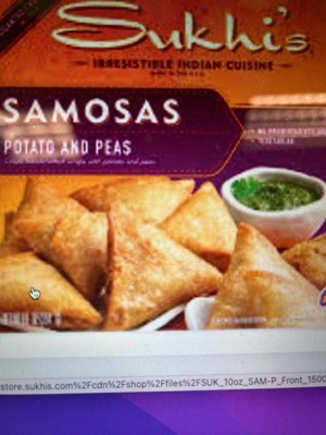 Sukhi's Frozen Potato & Pea Indian Samosa With Refreshing Cilantro ...