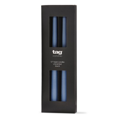 Northlight Traditional Wax Taper Candle Box - 12" - Blue - Pack Of 4 ...