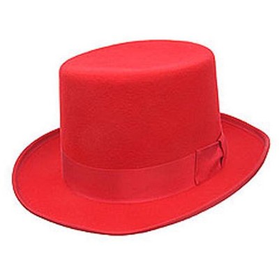 Fun Costumes Wool Red Costume Adult Top Hat : Target