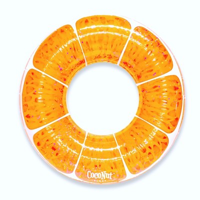 Coconut Outdoor Tangerine Orange Glitter Pool Float : Target