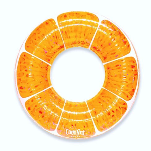Coconut Outdoor Tangerine Orange Glitter Pool Float : Target