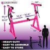 Liquid Stands Piano Keyboard Stand - Pink Z Style Adjustable & Portable Heavy Duty Keyboard ...