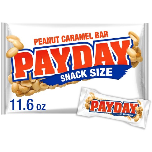 Payday Peanut Caramel Snack Size Candy Bars - 11.6oz : Target