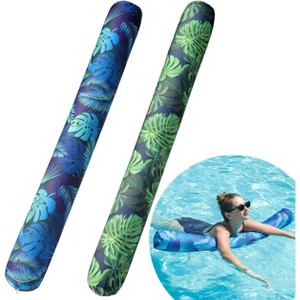 Jasonwell Inflatable Swim Pool Noodles, 2 Pack Soft Fabric Covered ...
