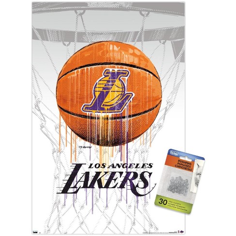 Trends International Nba Los Angeles Lakers - Drip Ball 20 Unframed ...