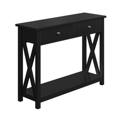 Console Table With Two Drawers – 2-tier Entryway Table With Storage ...