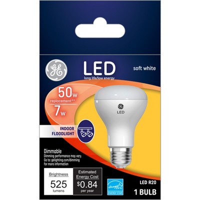Ge 45w R20 Short Neck Led Light Bulb Soft White : Target