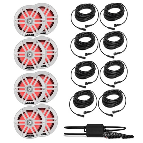 Rockford Fosgate 4 Pairs M1-8 M1 Series 8" Marine White + (1) Pmx-rgb ...