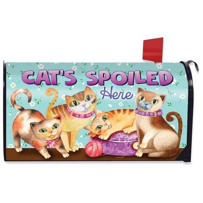 Cats Spoiled Here Humor Magnetic Mailbox Cover Standard Briarwood Lane ...