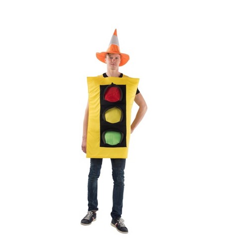 Dress Up America Traffic Light Costume And Safety Cone Hat For Adults ...