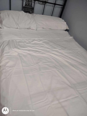 Full 1200 Thread Count Cotton Rich Sateen Sheet Set White - Color Sense ...