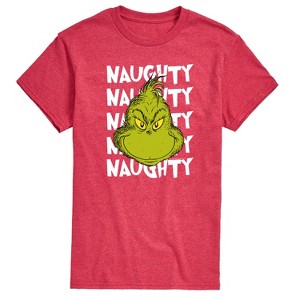 Men's - The Grinch - Naughty Smile Short Sleeve Graphic T-Shirt : Target