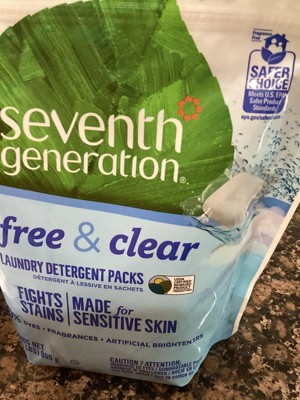 Seventh Generation Laundry Packs Free & Clear - 45ct/31.7oz : Target