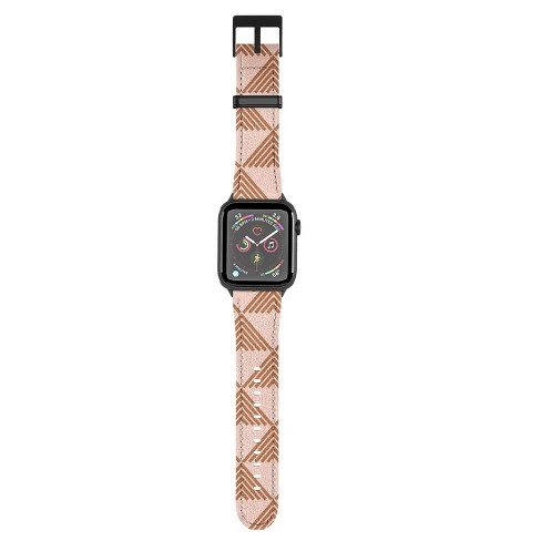 June Journal Triangular Lines In Terracotta 38mm/40mm Black Apple Watch ...