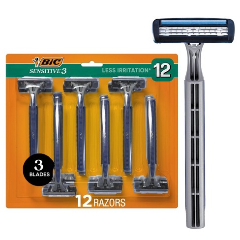 Bic Men's Sensitive 3 - Three Blade Disposable Razors -12ct : Target