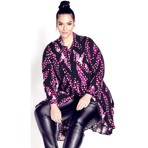 Zim & Zoe | Women's Plus Size Renee Longline Shirt - Sangria - 30w : Target