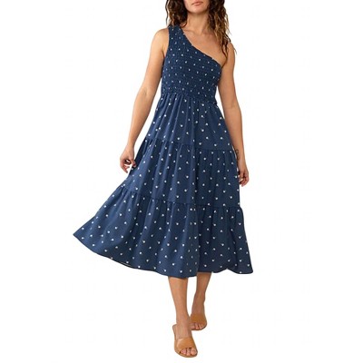 Women's One Shoulder Floral Midi Dress - Nlt L : Target