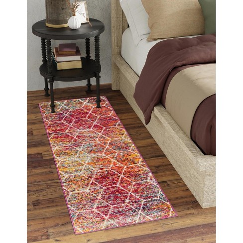 Unique Loom 2' 0 X 10' 0 Trellis Frieze Geometric Multi Area Rug : Target