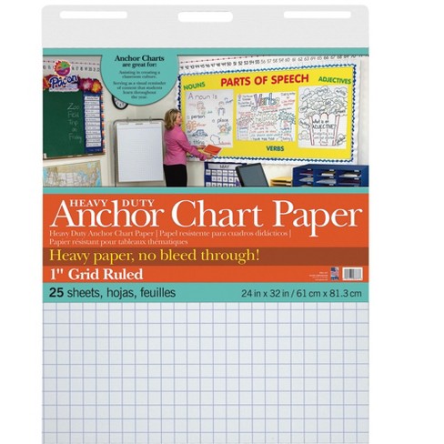 Pacon Anchor Chart Paper, 24 X 32 Inches, Graph Ruled, 25 Sheets : Target