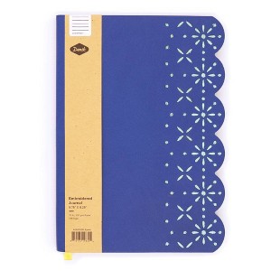 Denik 5.75"x8.25" Eyelet Embroidered Journal 144 Pages : Target
