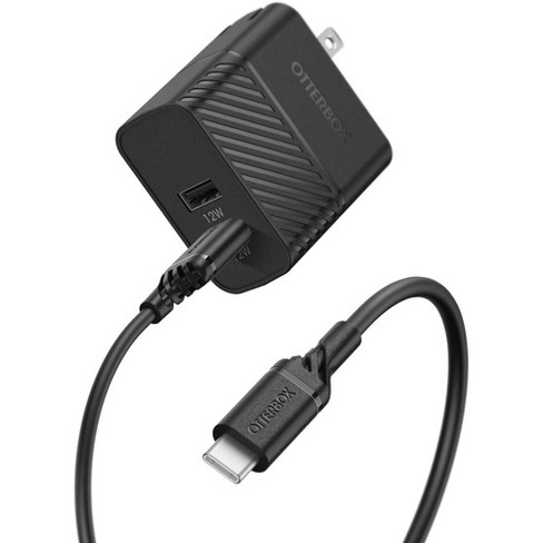 Otterbox Usb-c To Usb-a Dual Port Wall Charging Kit, 24w Combined 1m/3 ...