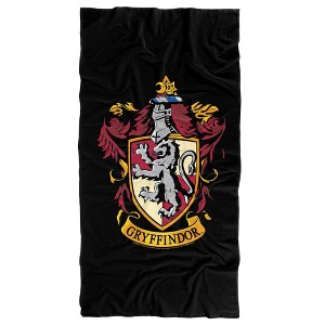 Harry Potter Gryffindor Crest-Cotton Front Poly Back Beach Towel-30X60 ...