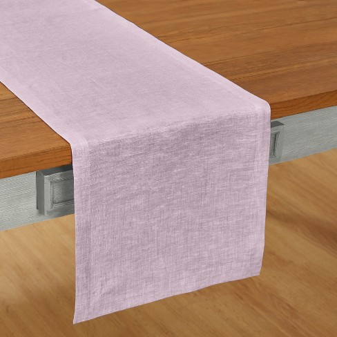 Solino Home Linen Table Runner 14 X 108 Inches Chambray Lavender ...