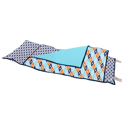 Bacati - Liam Aqua Orange Navy Toddler Nap Mat : Target