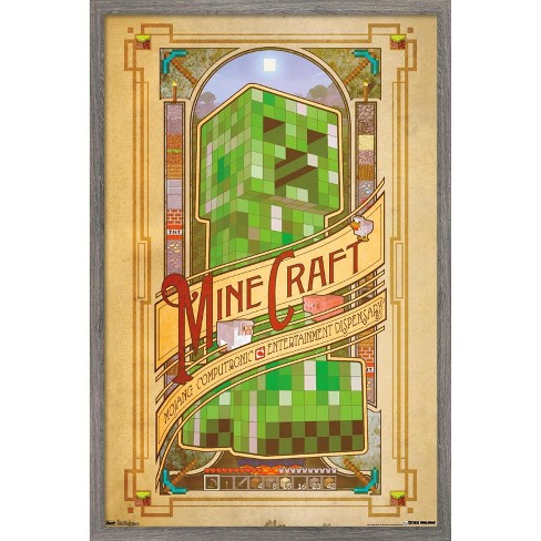 Trends International Minecraft - Computronic Framed Wall Poster Prints ...