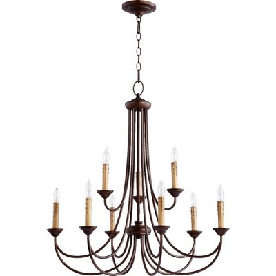 Quorum Lighting Brooks 9-light Chandelier, Oiled Bronze, 29 Width, 32 ...