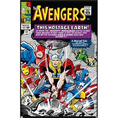 Trends International Marvel Comics - Avengers #12 Magnetic Framed Wall ...