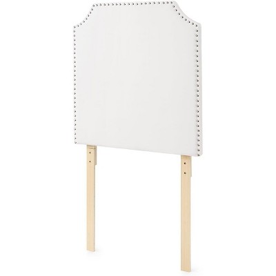 Extra Tall - Bevel Tacked Plush Headboard with Legs - White : Target