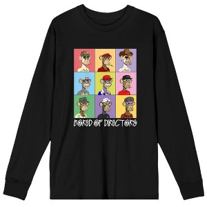 Board Of Directors Ape Photo Collage Crew Neck Long Sleeve Men's Black ...