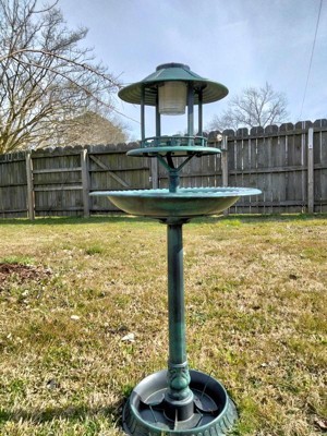 Best Choice Products Solar Outdoor Bird Bath Pedestal Fountain Garden ...