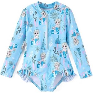 Disney Frozen Kids Summer Holiday One Piece Rash Guards : Target