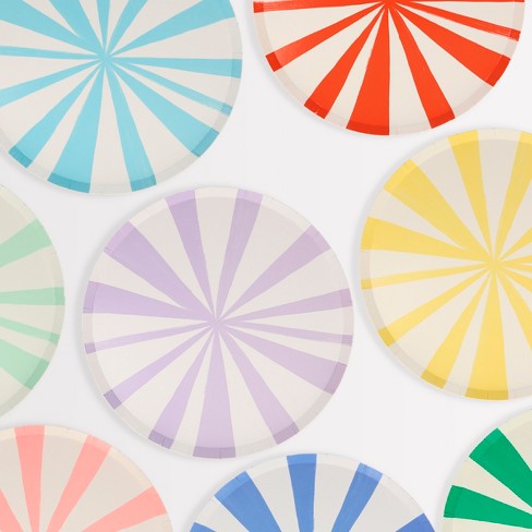 Meri Meri Mixed Stripe Side Plates (pack Of 8) : Target