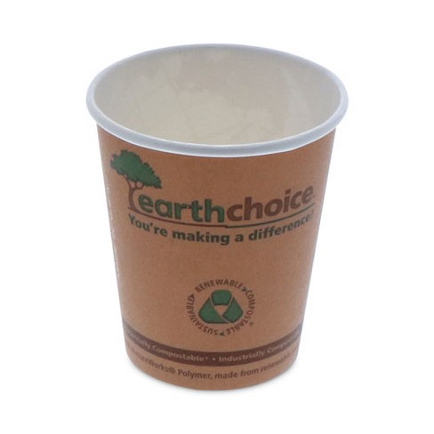 Pactiv Evergreen Earthchoice Compostable Paper Cup,, 8 Oz, Orange ...