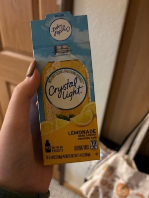 Crystal Light On The Go Natural Lemonade Drink Mix - 10pk/0.14oz : Target