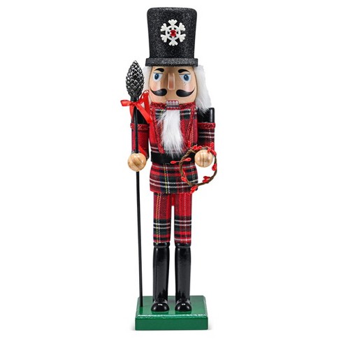 Ornativity Christmas Wooden Plaid Nutcracker - 15 In : Target