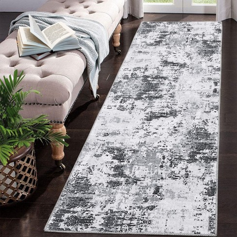Modern Abstract Rug Machine Washable Printed Rug Soft Foldable Accent ...