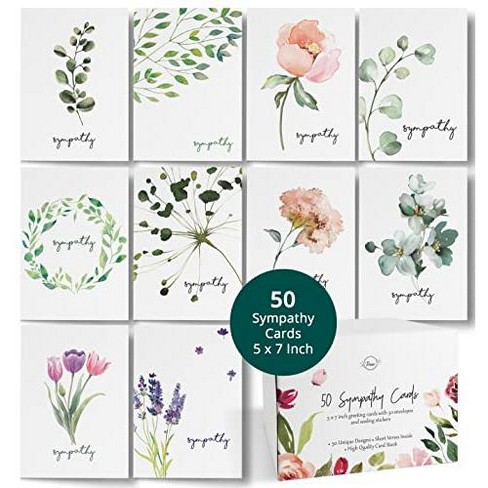 Dessie® 50 Sympathy Cards With Unique Designs And Condolence Messages ...