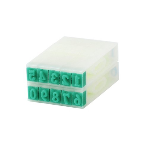 Unique Bargains 10 Digits Detachable Number Stamp 1 Set Of 10 : Target