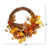 Nearly Natural 26” Autumn Artificial Cornucopia Fall Wreath : Target