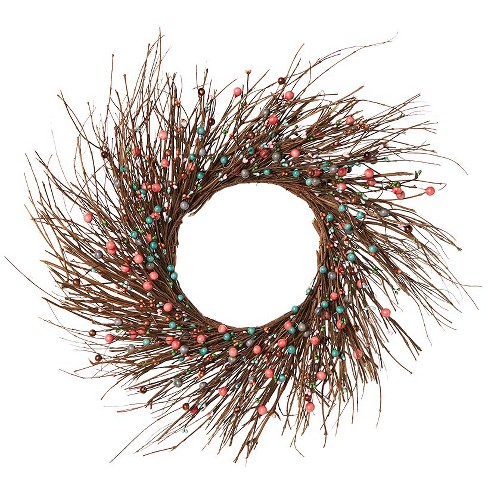 The Lakeside Collection Country Berry Collection - Cozy Country Wreath ...