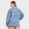Women's Long Sleeve Denim Shacket - Universal Thread™ Blue 4x : Target